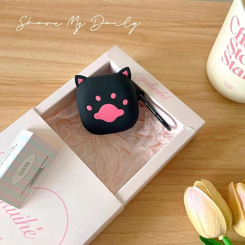 Силиконовый чехол Cat Claw, черный, для Samsung Galaxy Buds 2 Pro