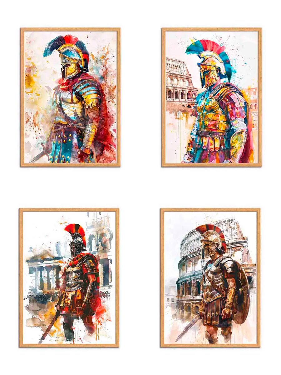 Утка Гладиатор, 4 Плаката, 30x21см