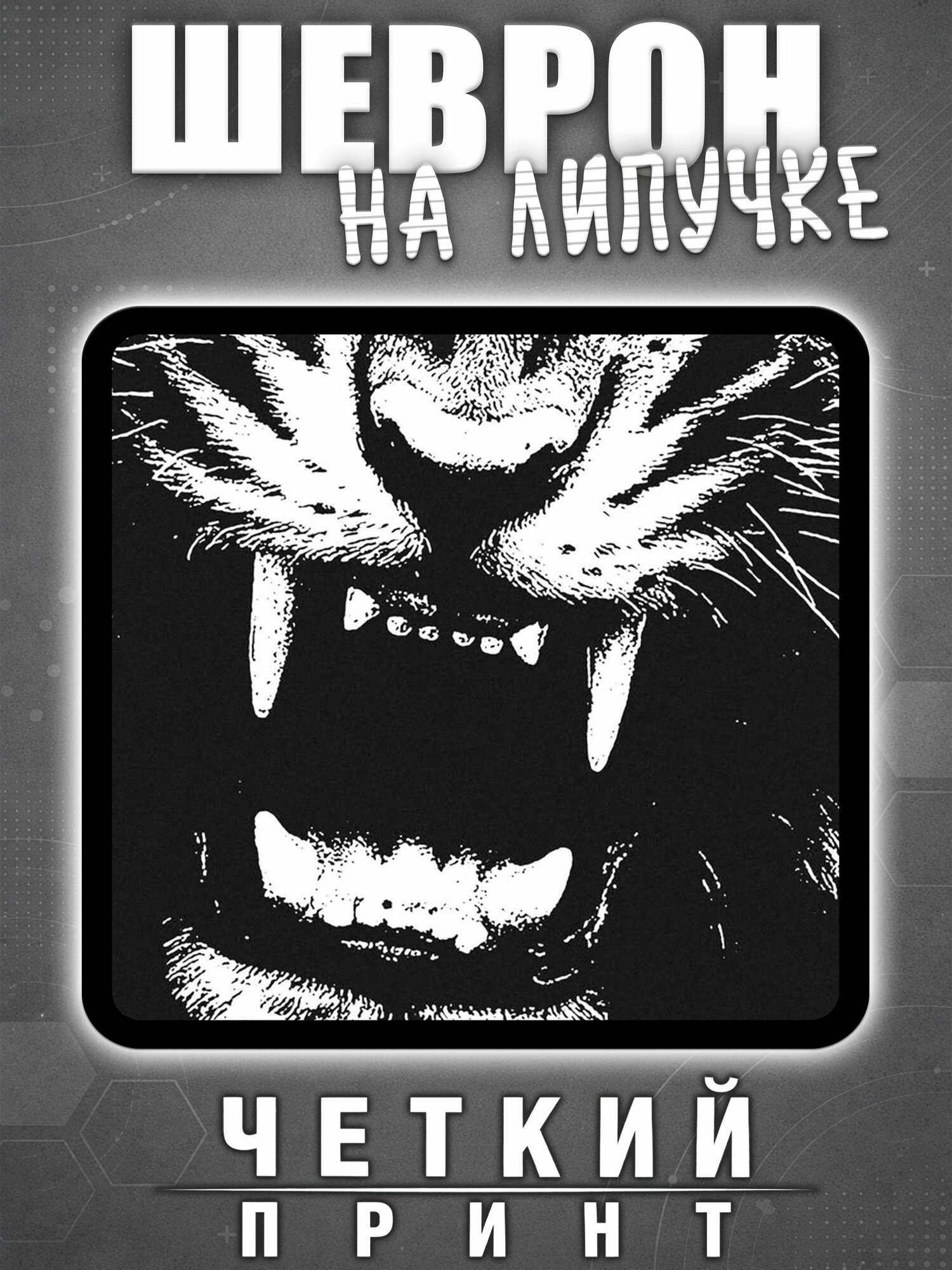 Шеврон тигринный оскал