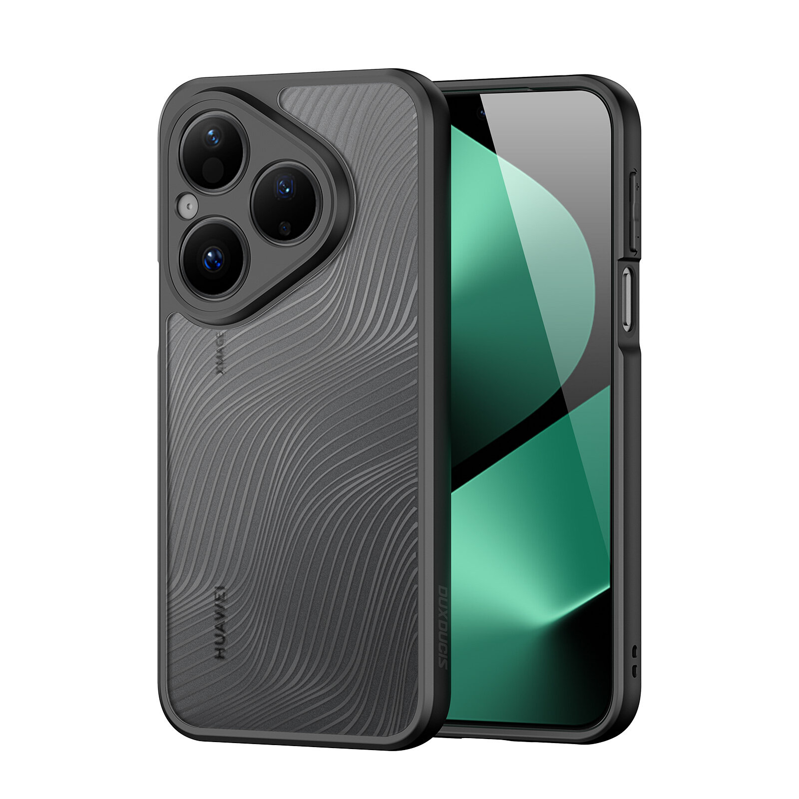 Чехол прозрачный с мягкими черными рамками от Dux Ducis для Huawei Pura 80, серия Aimo Series Case