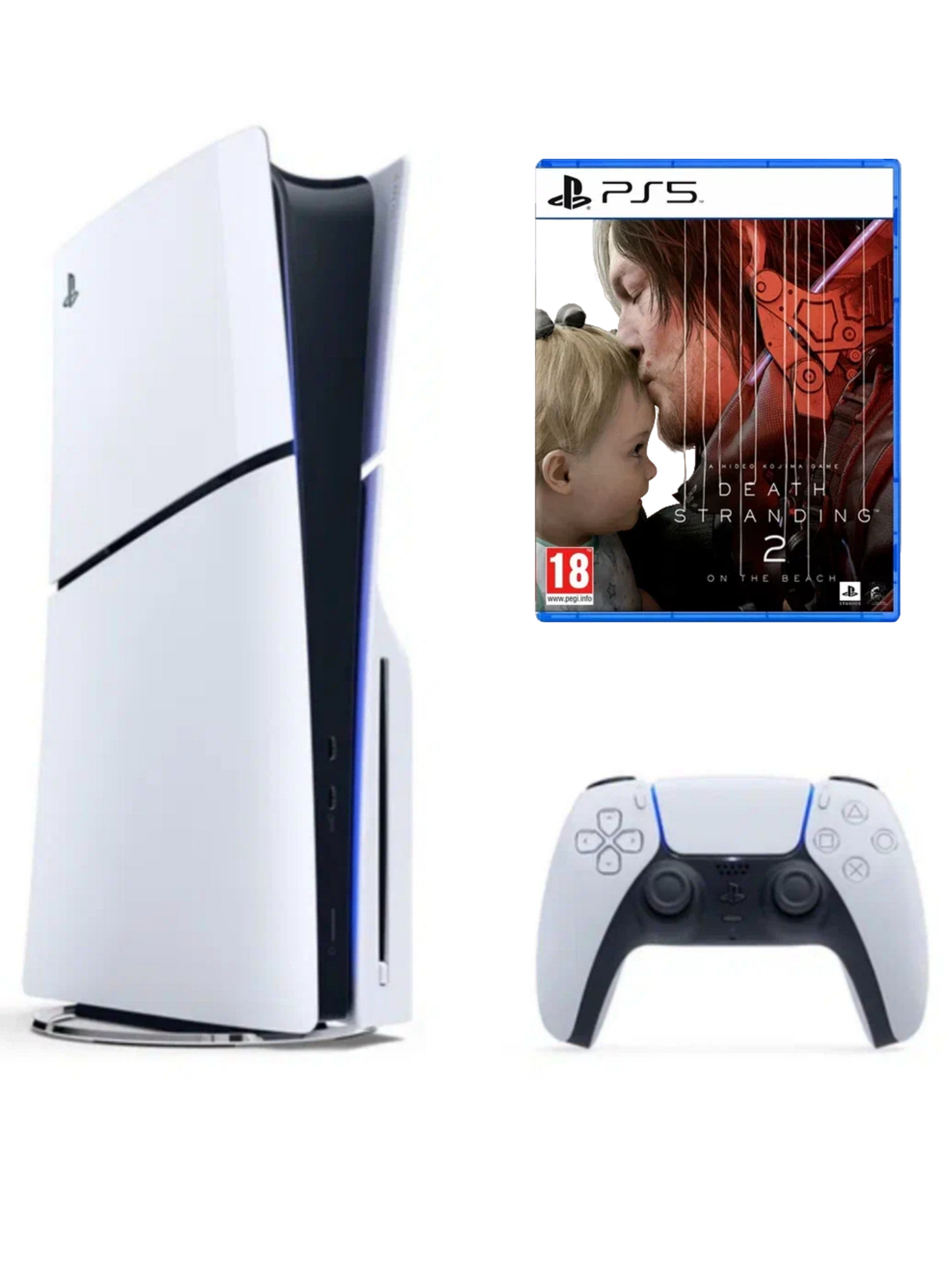 Игровая приставка Sony PlayStation 5 Slim, с дисководом, 1000 ГБ SSD, игра Death Stranding 2