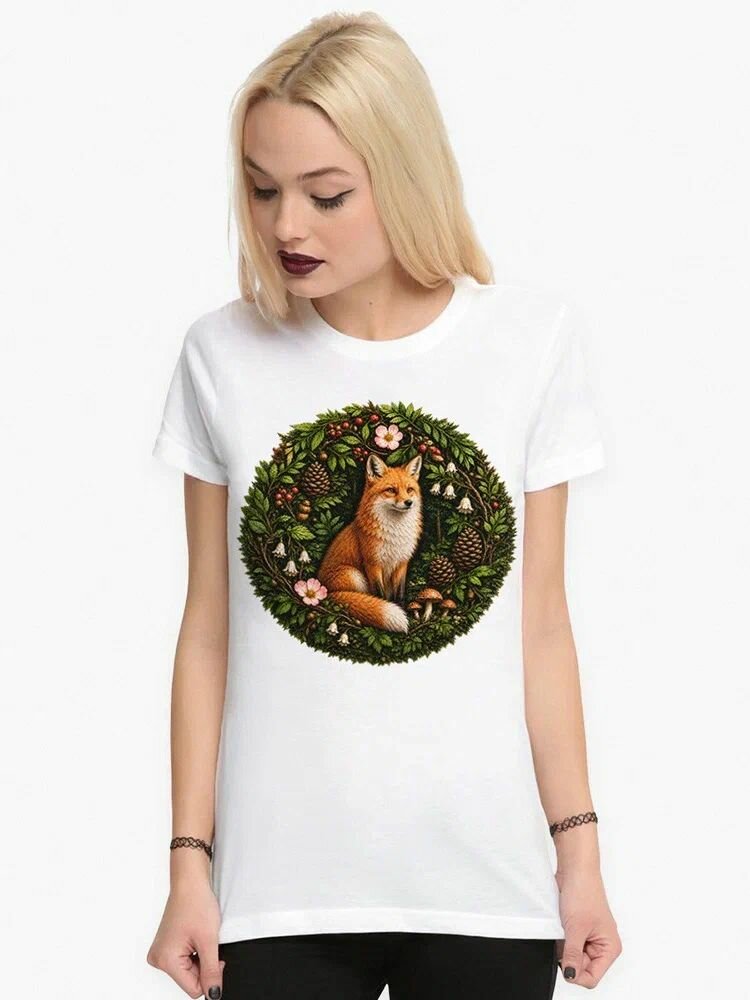 Футболка Design Heroes Лиса в лесу / Женская