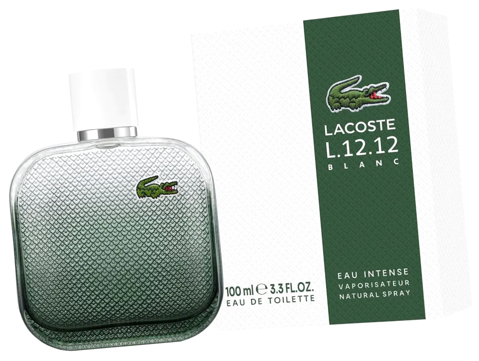 Мужская туалетная вода Lacoste L 12 12 Blanc Eau Intense объём 50 мл - Лакост Л 12 12 Бланк О Интенс