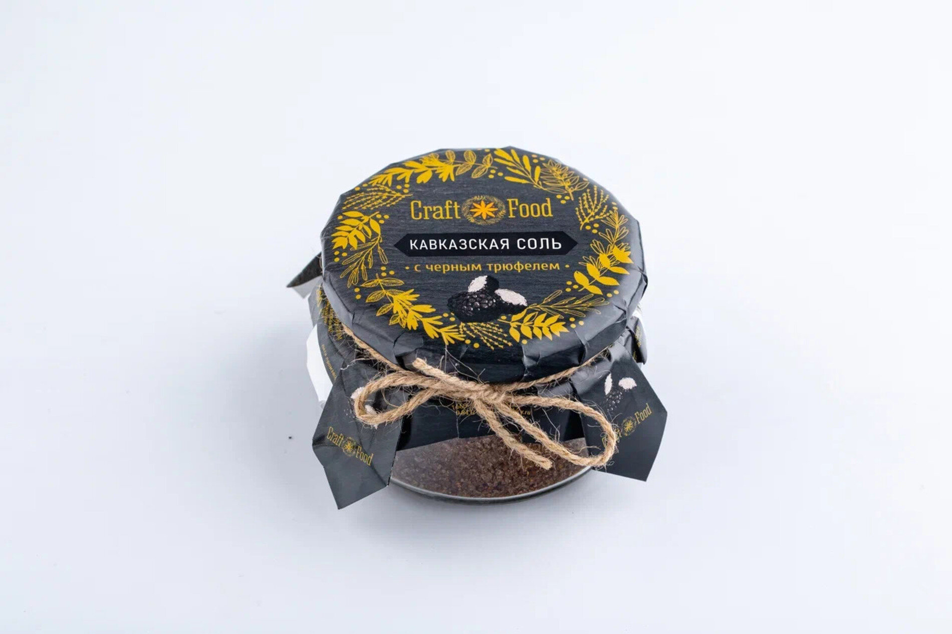 Кавказская соль Craft Food, с чёрным трюфелем, стеклянная банка, 200г