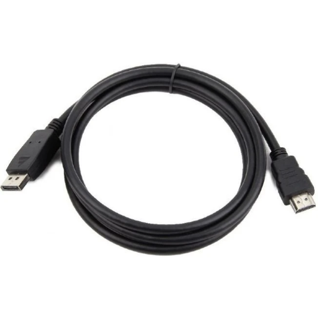 CC-DP-HDMI-10M Кабель DisplayPort- HDMI Cablexpert CC-DP-HDMI-10M, 20M/19M, экран, 10м, черный, пакет — фото 1
