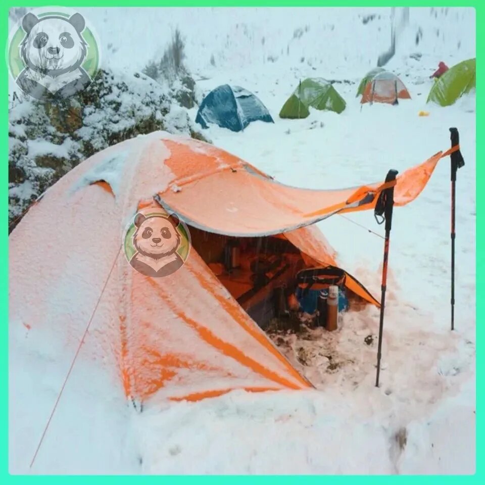 Палатка FLYTOP Tuofeng 2PLUS оранжевая, 2-местная, Экспедиционная, Двухслойная, с алюминиевым каркасом