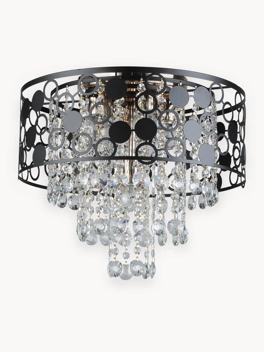 Люстра потолочная, светильник De City Бриз 111018405, 5*60W E27 2700К, цвет: черный