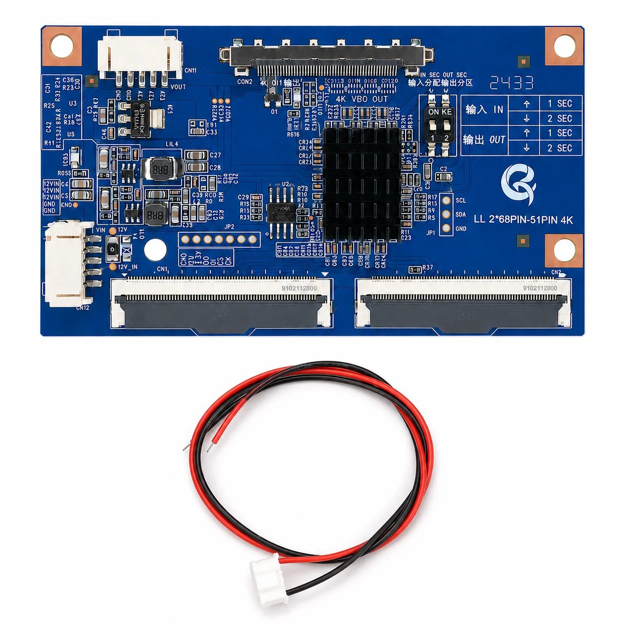 LVDS адаптер 68Pin-51Pin для LG 4K UHD телевизора