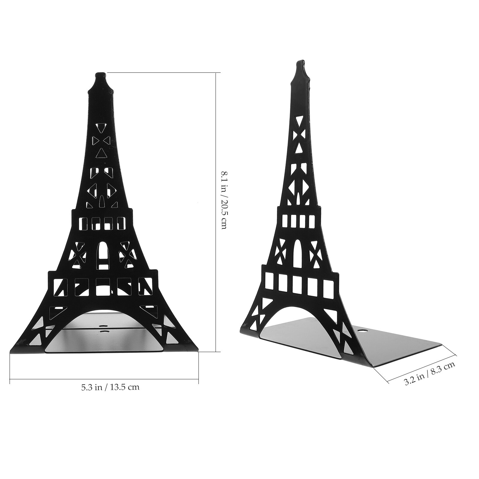 Держатели Для Книг Из Металла 2 Шт Черного Цвета Размер 20 5X13 5X8 3Cm