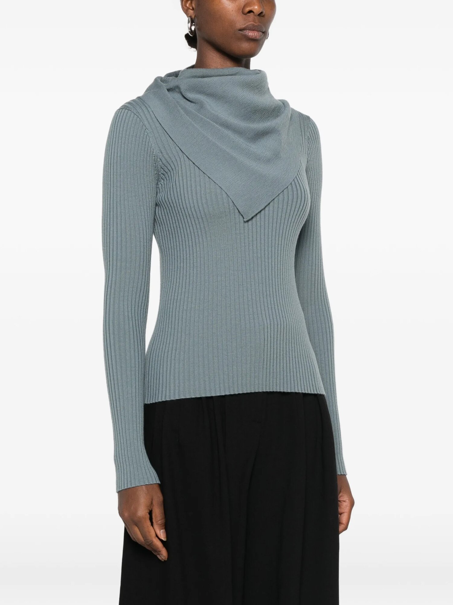 Свитер ZIMMERMANN Valiant ribbed-knit sweater, размер 42, , синий — фото 1