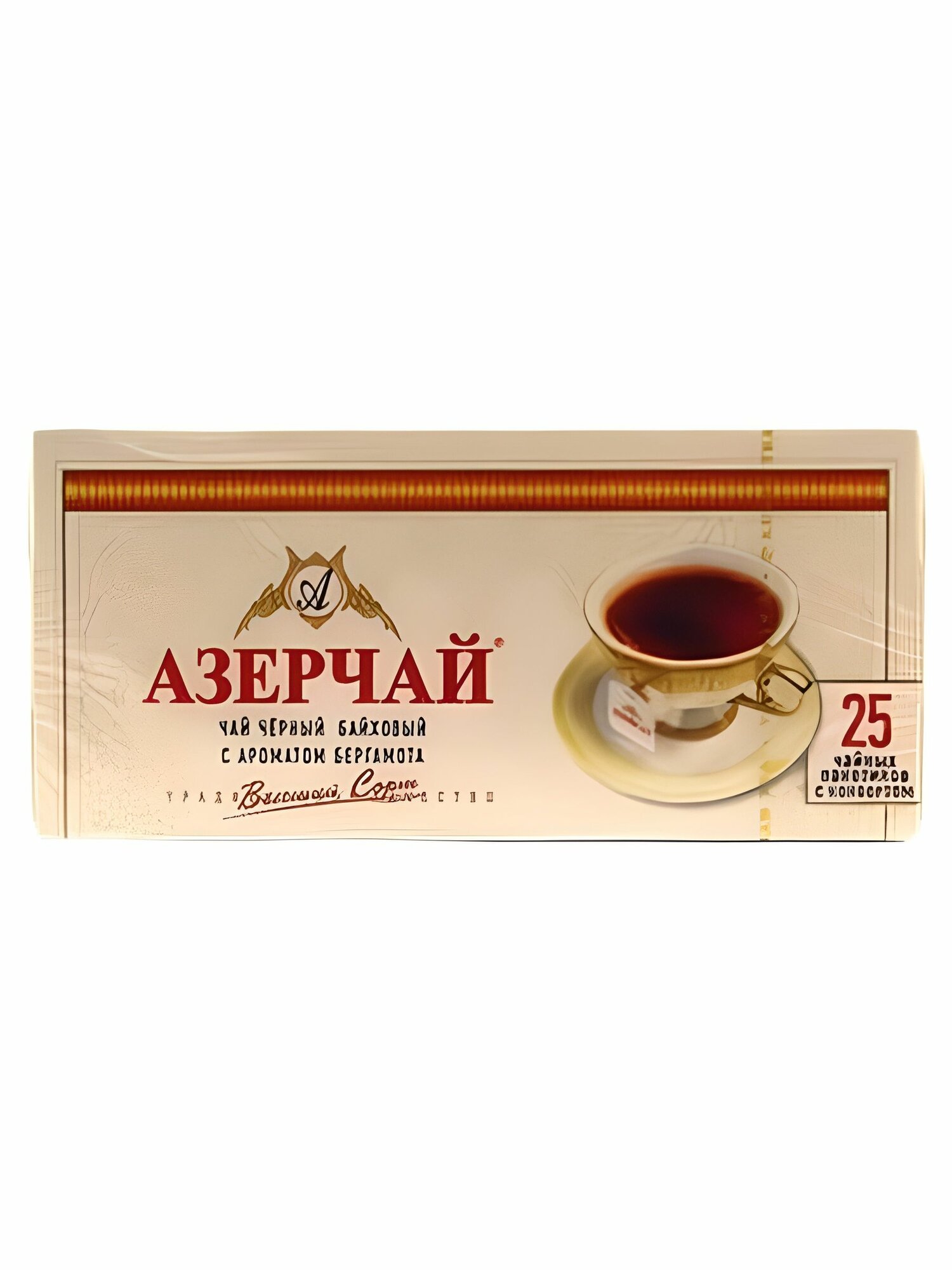 Азерчай чай черный байховый с ароматом бергамота (25 пакетиков с конвертом)