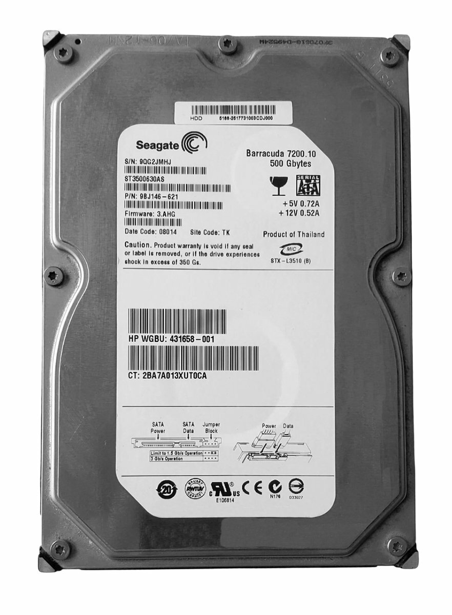 Жесткий диск HP 500Gb 7200 SATAII 3.5" HDD 9BJ146-621