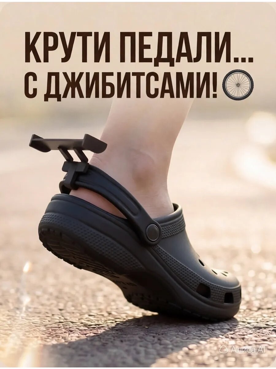 Клипсы Спойлеры для Кроксов цвет Черный