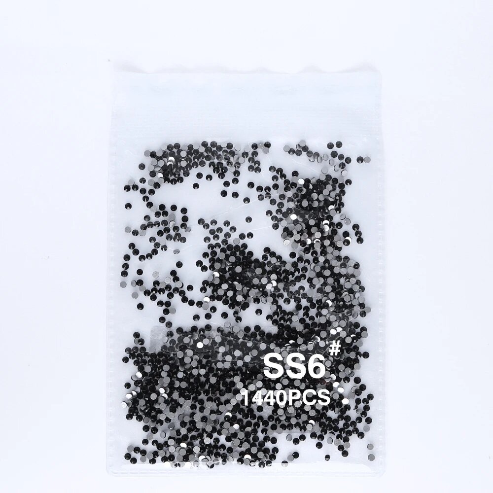 Стразы из стекла QIIY SS3-SS60 плоские горный хрусталь SS6-1440Pcs
