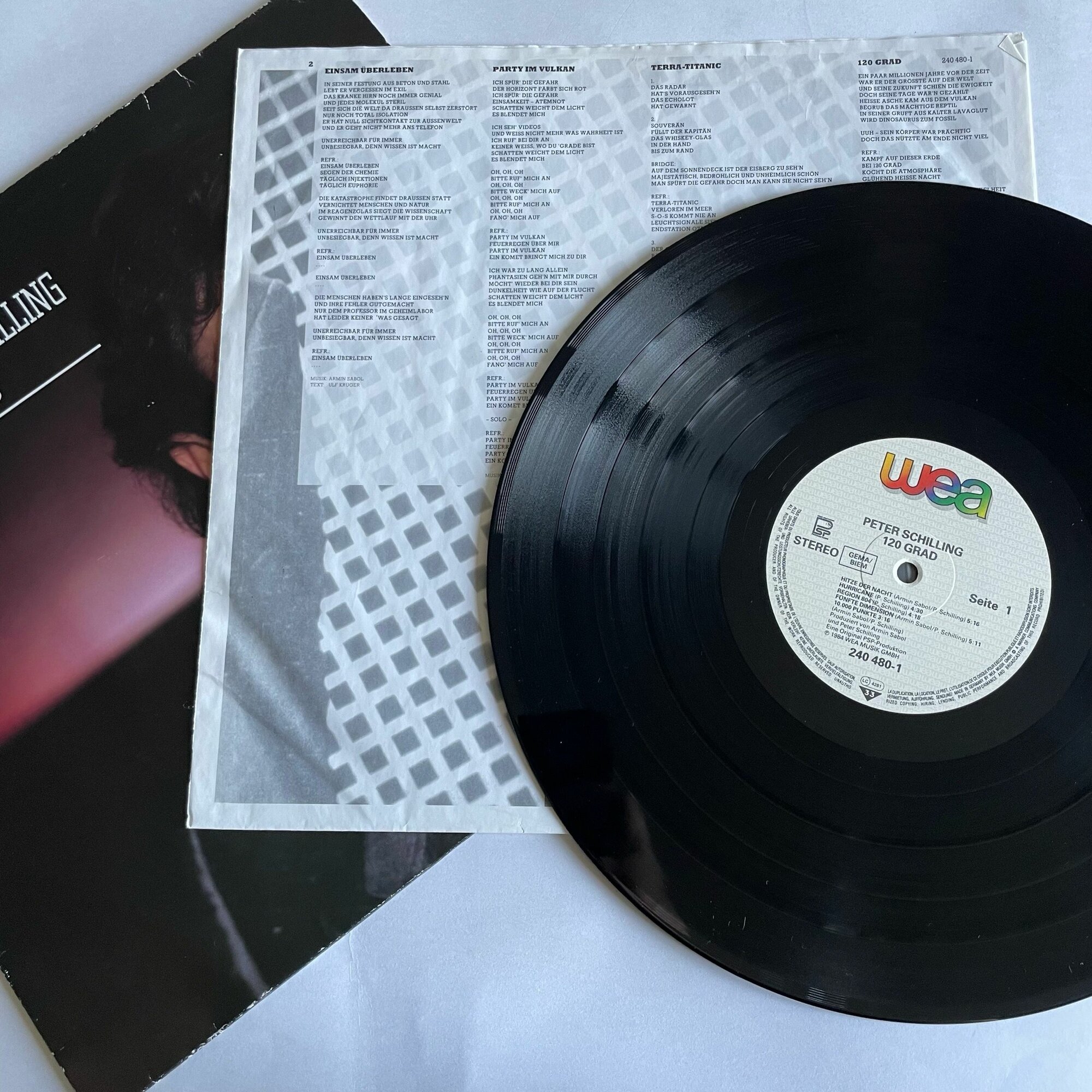 Винтажная виниловая пластинка LP Peter Schilling 120 Grad (Германия 1984)