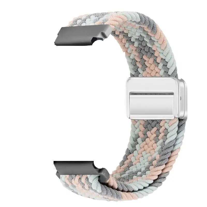 Нейлоновый ремешок для Garmin Vivoactive 3 4 4S 5 6 Venu 2 2s Серый, 18mm Venu2s3s 4 41mm, Gray Pink