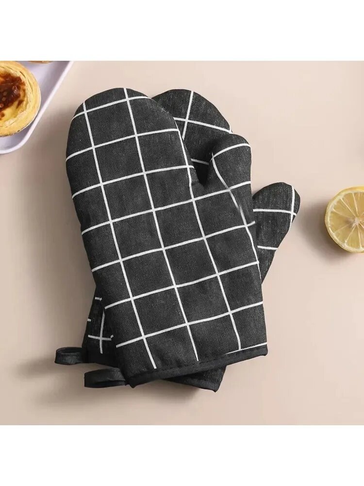Прихватка перчатка для кухни 1pcs Black lattice