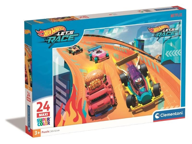 Пазл Clementoni Super Color Hot Wheels, 24 элемента, 62x42 см