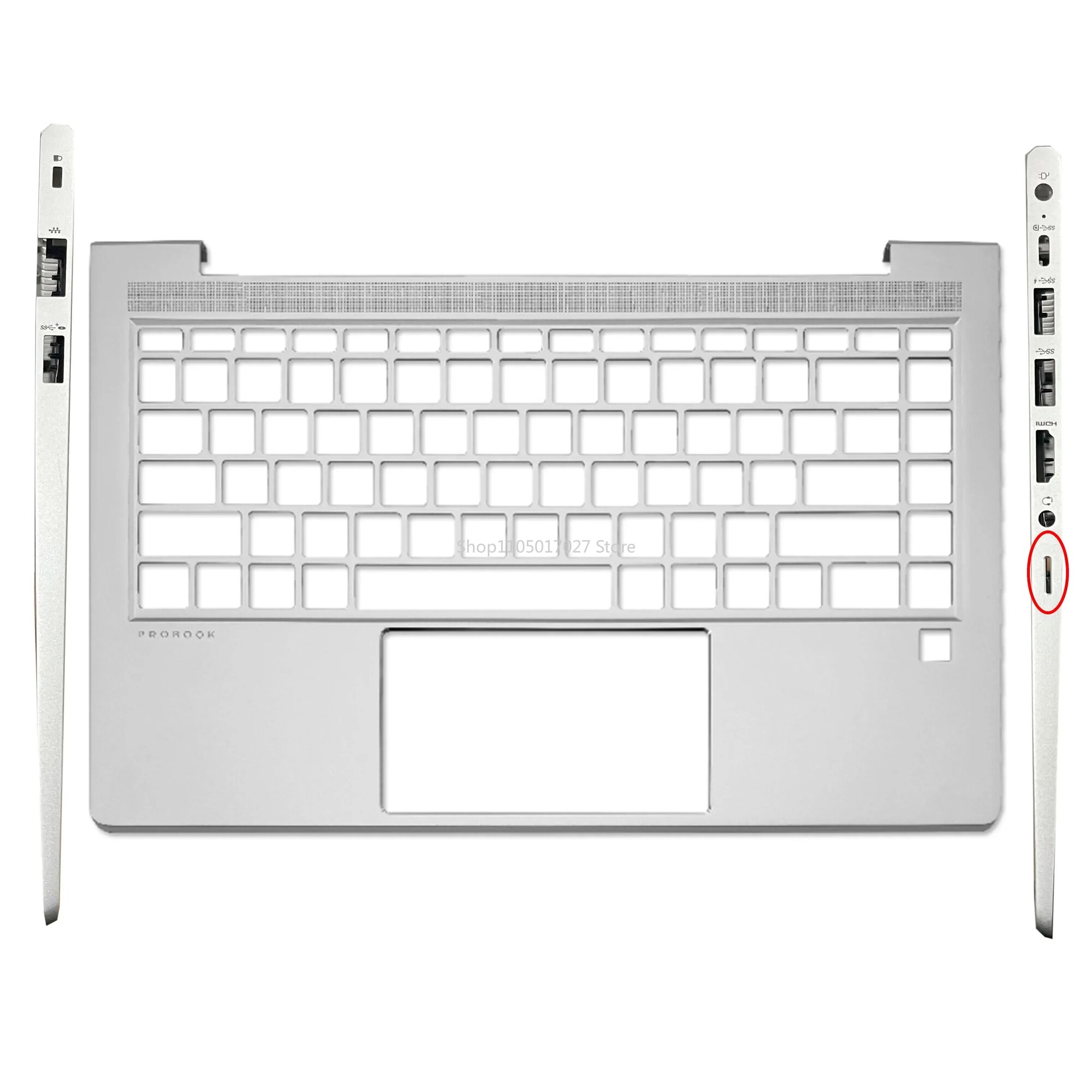 HP Probook 440 G8/445 G8 серебристая крышка клавиатуры