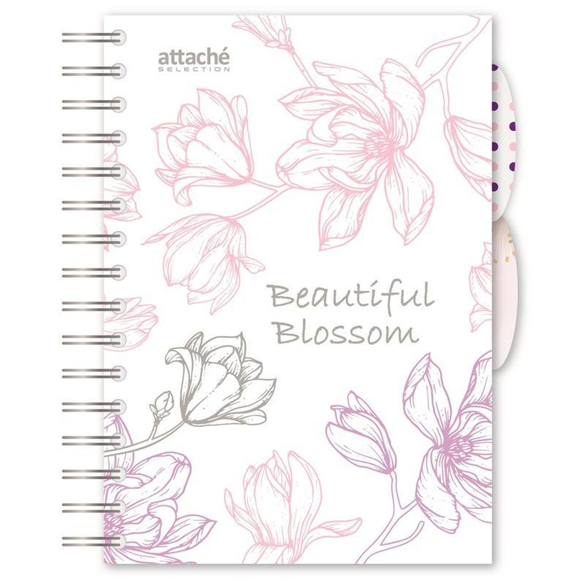 Бизнес-тетрадь А5 Attache Selection Flower Dreams, 140 листов, клетка, на спирали (170х205мм), 16шт.