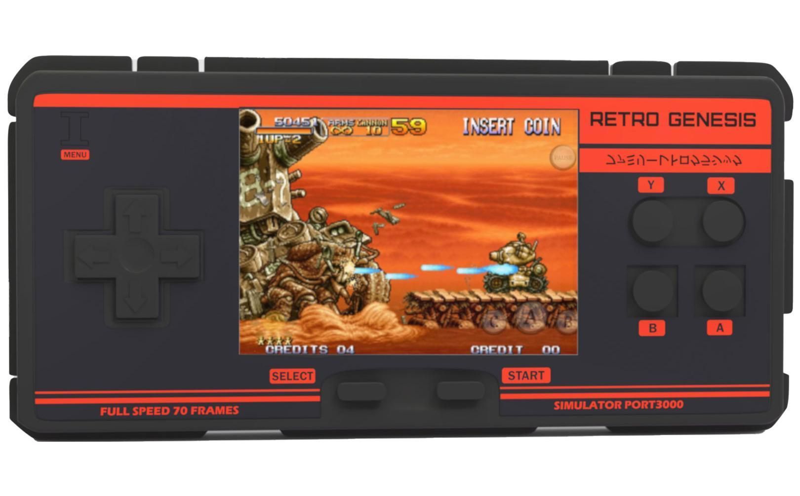 Игровая приставка Retro Genesis Port 3000, черно-красная (10 эмуляторов, 4000+игр, 3.0 экран, IPSSD-карта сохранения)