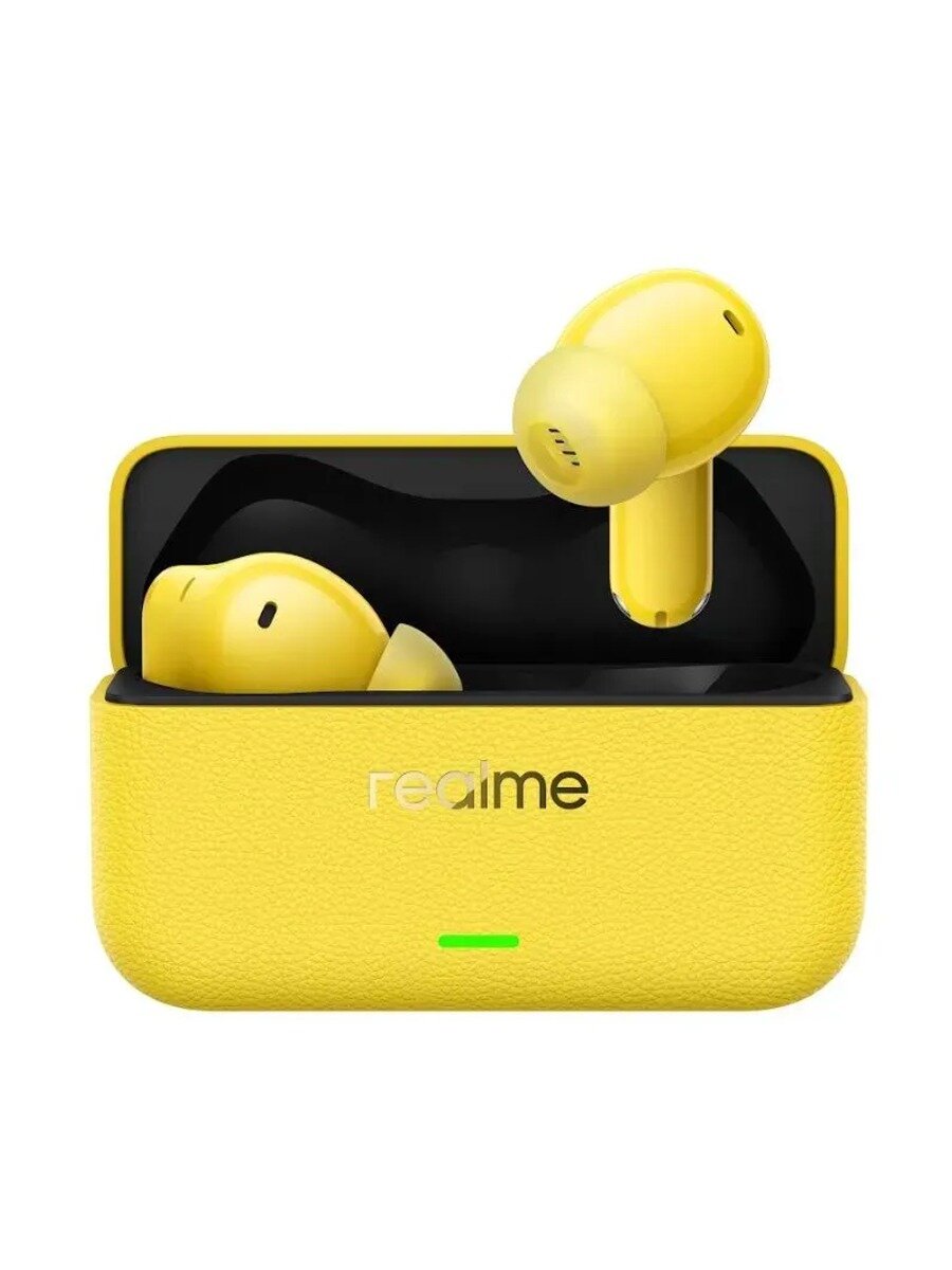 Realme Наушники беспроводные с микрофоном realme Buds T500 Pro, Bluetooth, USB Type-C, желтый