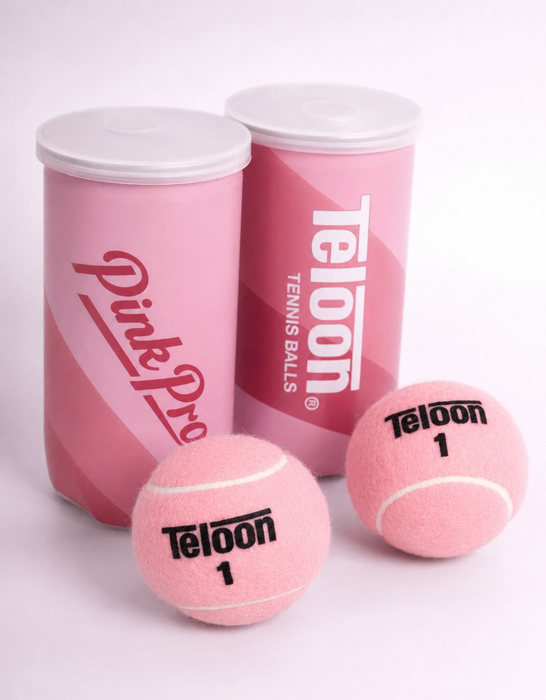 Розовые мячи для большого тенниса 2 шт Teloon pro