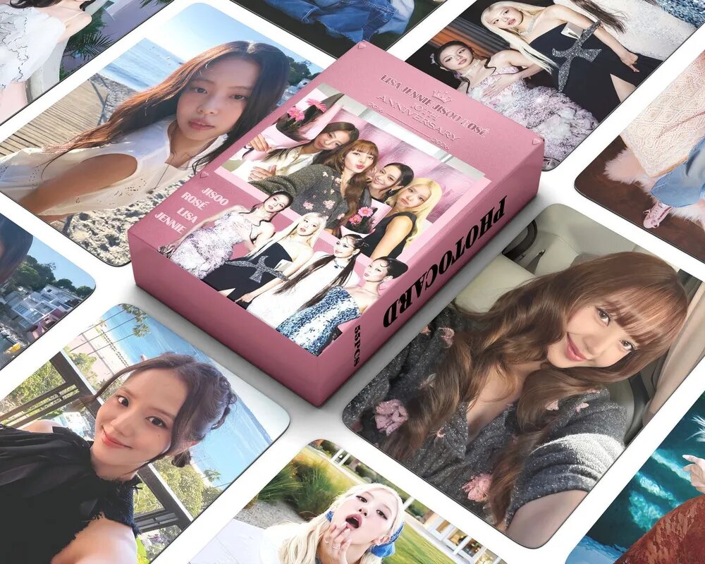 55шт/коробка BLACKPINK 10th Anniversary Фотокарточки BP Коллекционная BLACKPINK Карты