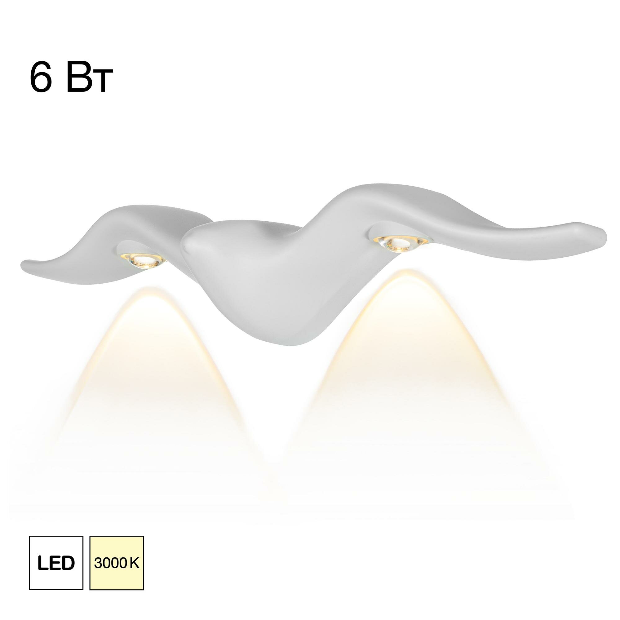 Светильник настенный Citilux Jonathan CLU0805WH, LED 6 Вт, белый