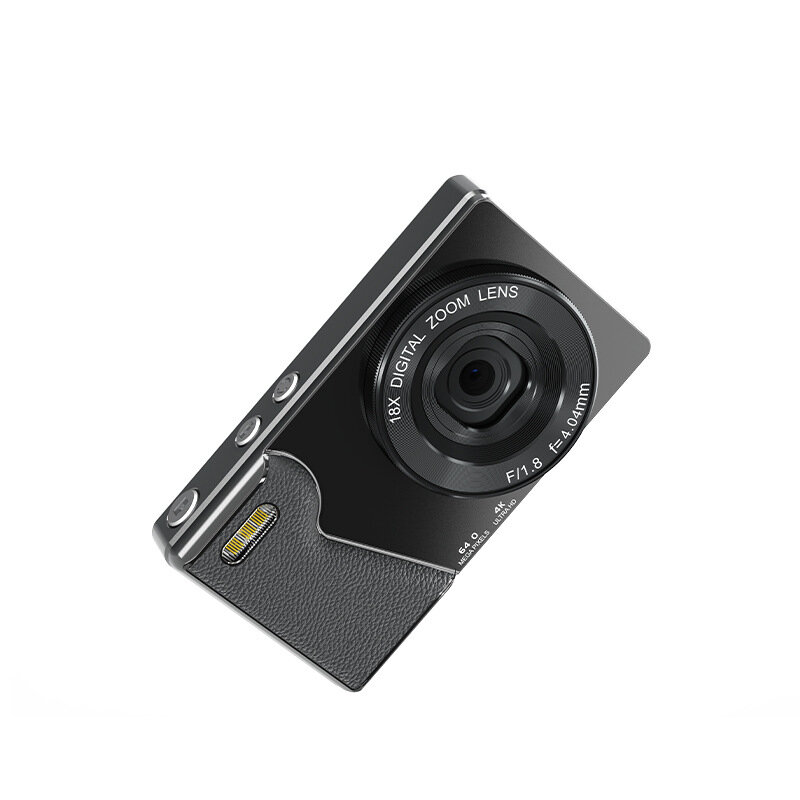 Ретро Цифровая Фотокамера CCD 4K 40МП WiFi 2.8 LCD LED Вспышка 18x Зум Подарок Девушкам Черный с Картой 64ГБ