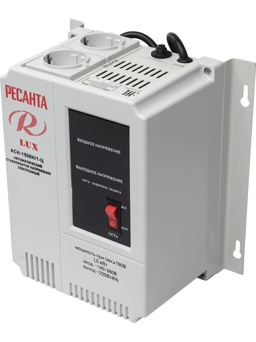 Стабилизатор напряжения Ресанта АСН-1500Н/1-Ц Lux, 1,5 кВт