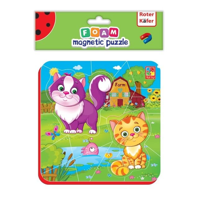 Настольная игра Roter Kafer Кошечки, пеномагнитные пазлы