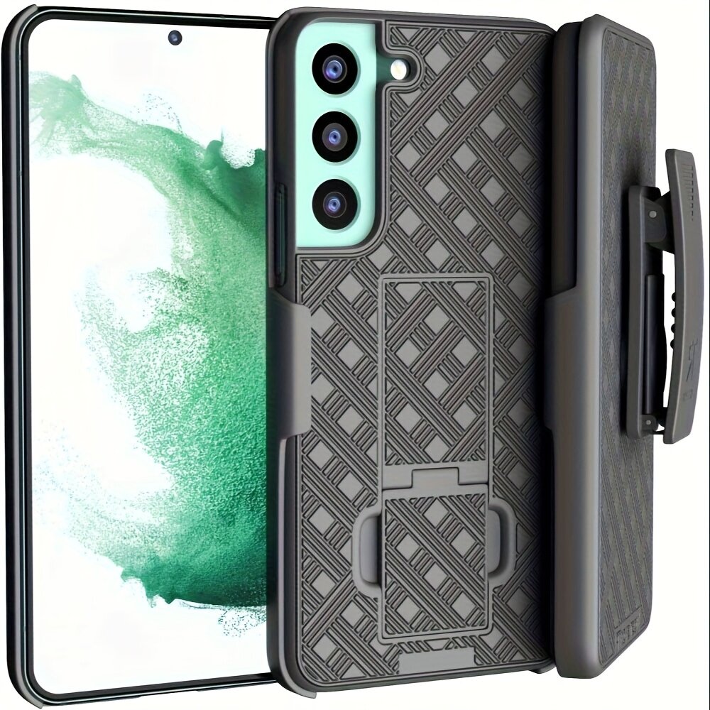 Чехол-кобура с подставкой для смартфона, ударопрочный пылезащищенный чехол полного покрытия, черный