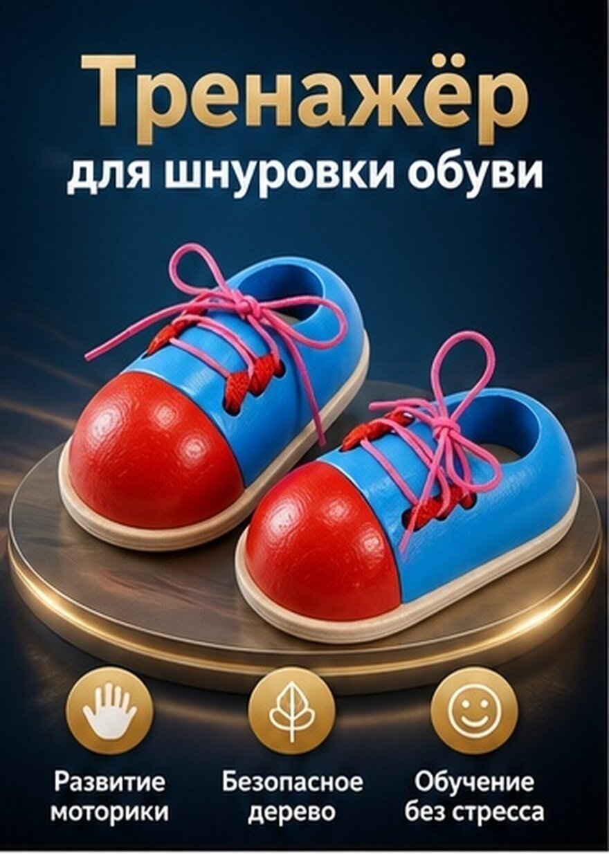 Игрушки Для Развития Моторики Детей Набор Из 2 Штук Деревянные Игрушки В Форме Обуви Для Обучения Шнуровке 10 5X6 3Cm