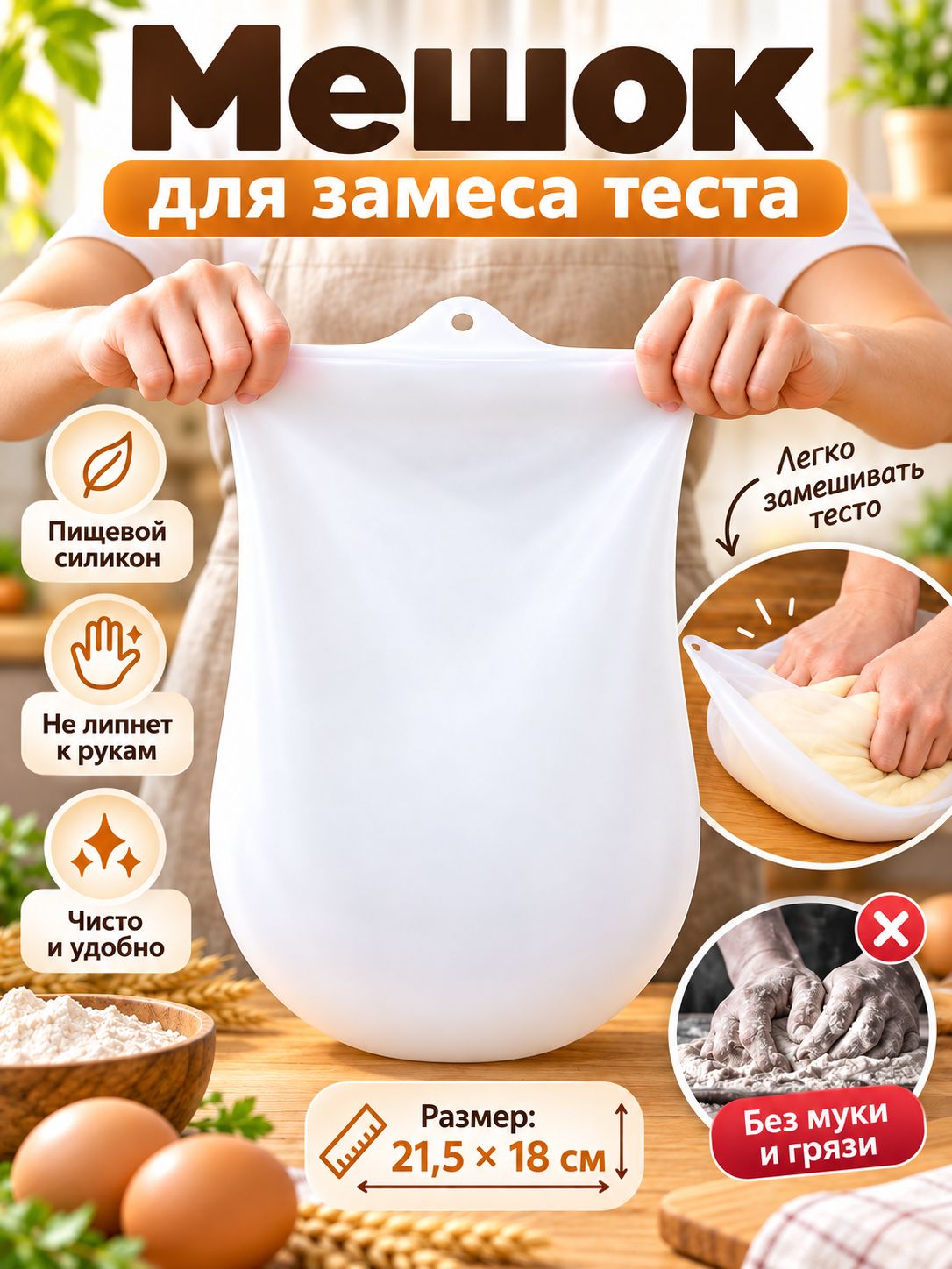 Пакет, мешок для приготовления 21.5 м х 18 см, 1 шт