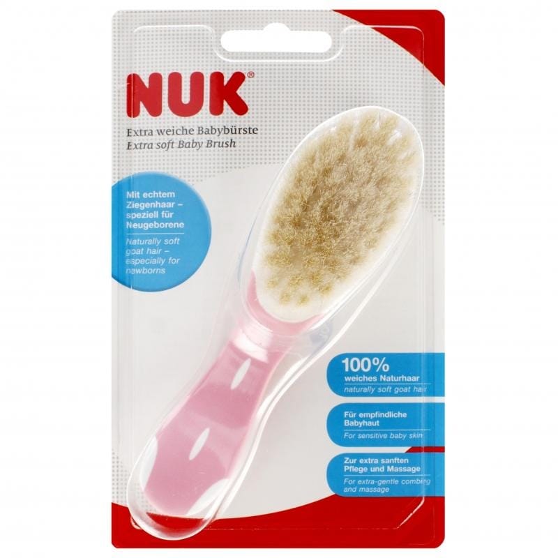 Расческа NUK щетка для младенцев мягкая, r owa, 1 шт