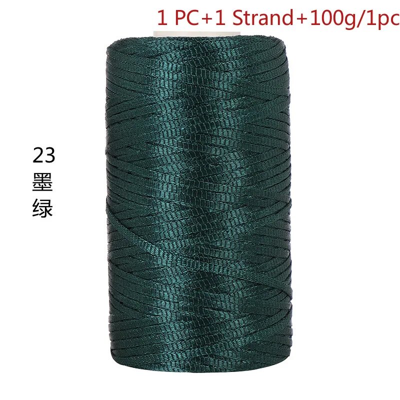 Пряжа для вязания 100 г, полиэстер, яркая RYMX42-23 green 1pc
