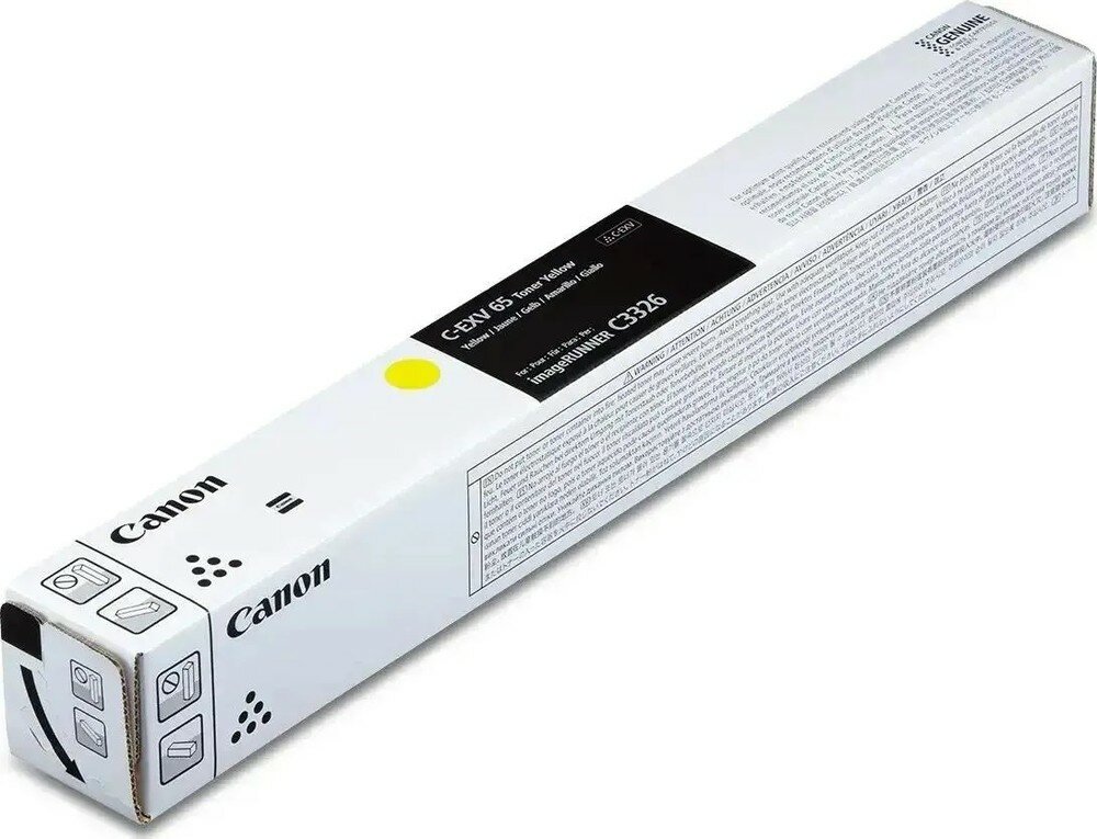 Тонер CANON C-EXV 65 (5764C001) Yellow, официальная гарантия