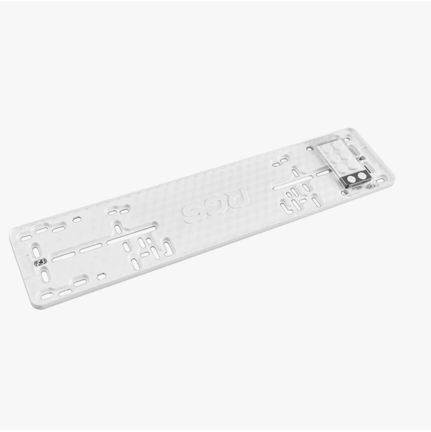 Рамка номерного знака RCS Light (R0203), белая , RAMKA-RCS-LIGHT-1W