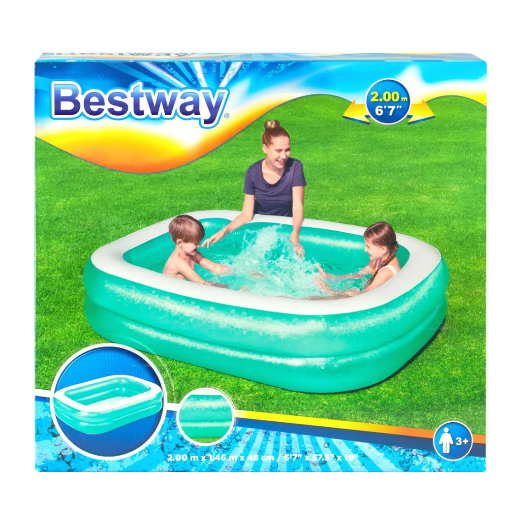 Бассейн надувной Bestway, детский, от 6 лет, 201х150х51см, 450л, голубой