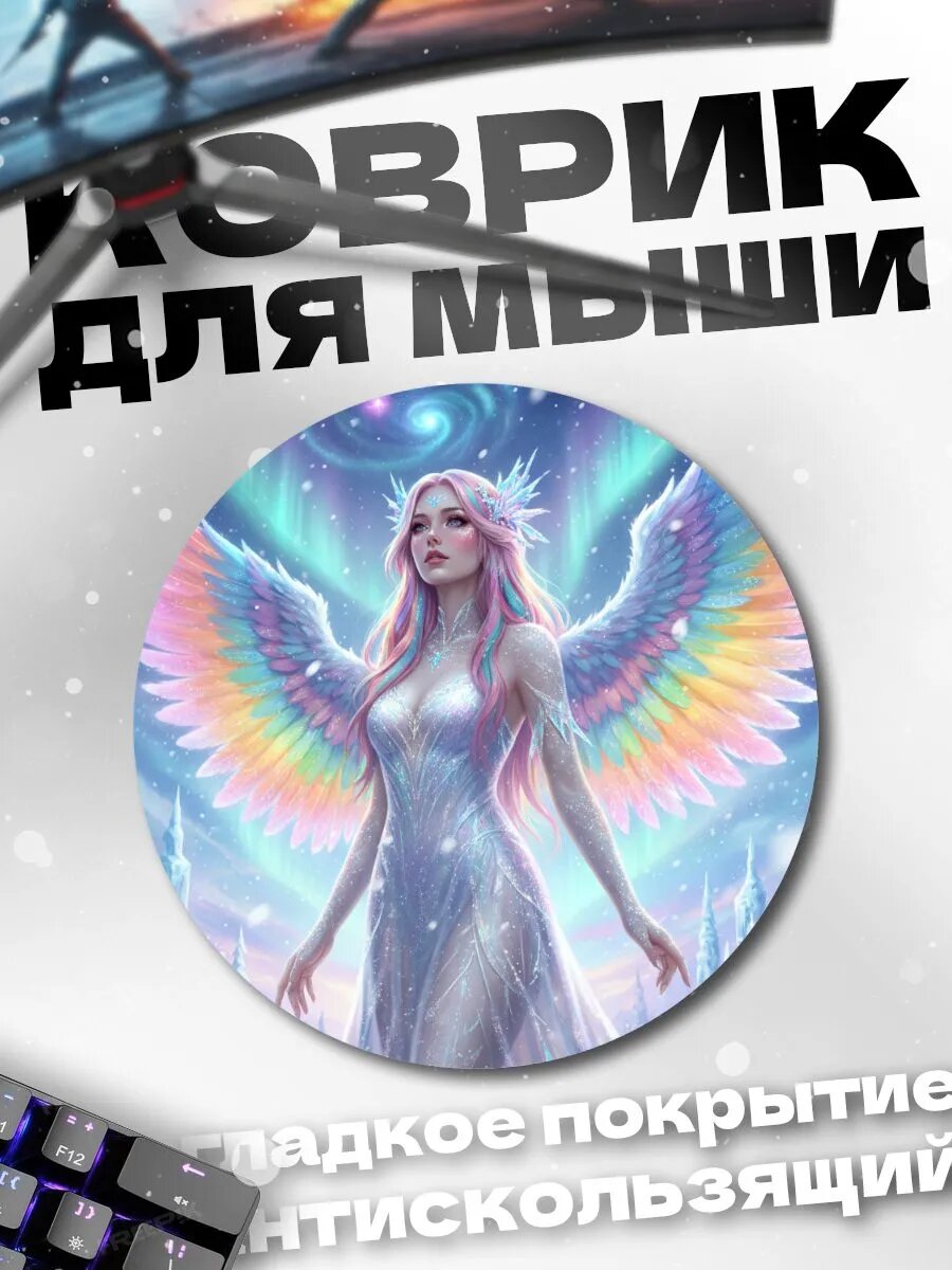 Коврик для мышки (круглый) Аниме Ангел
