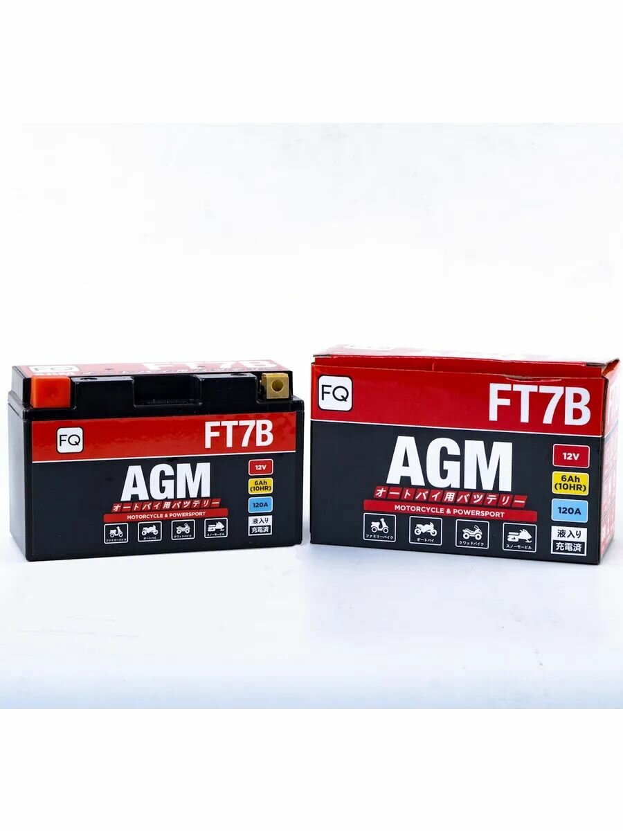 Аккумулятор FQ FT7B 12V 6Ач 120А 150x64x93 прям. пол.