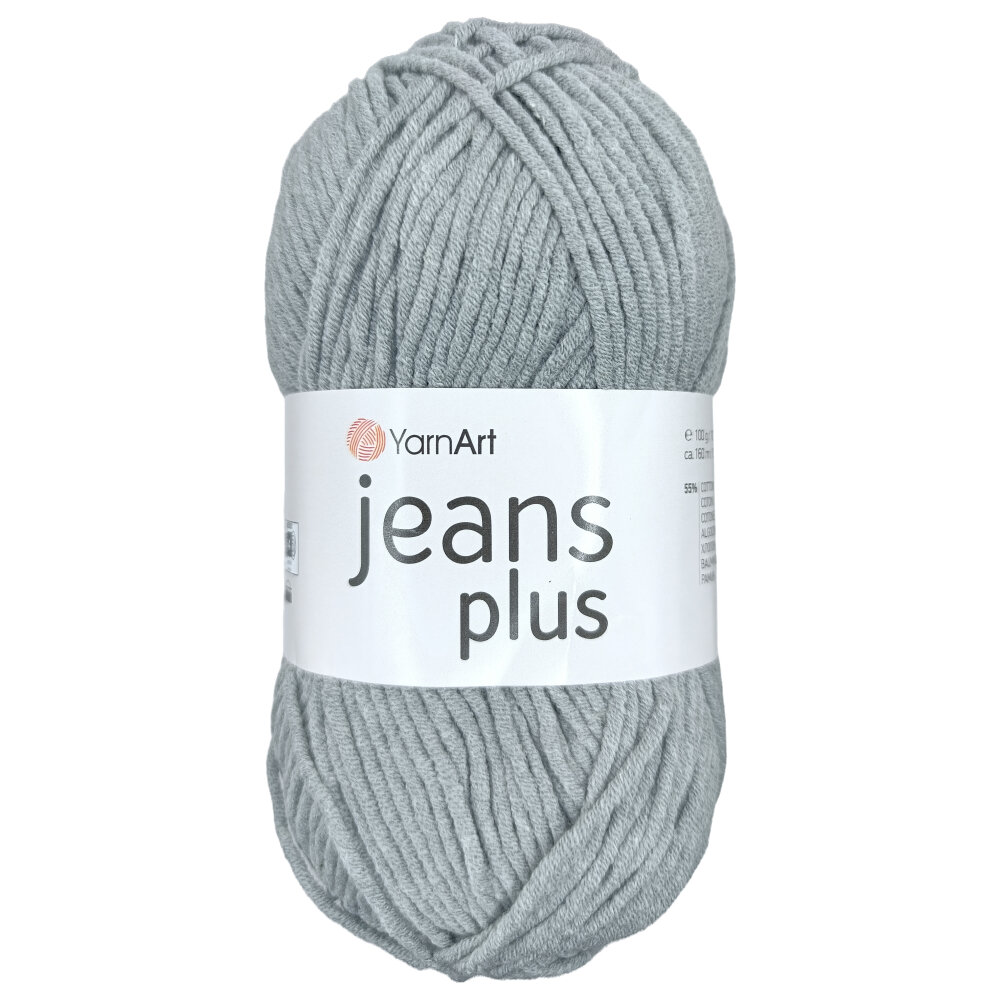 Пряжа для вязания YarnArt Jeans plus 46 серый 100 гр/160 м 55% хлопок, 45% полиакрил