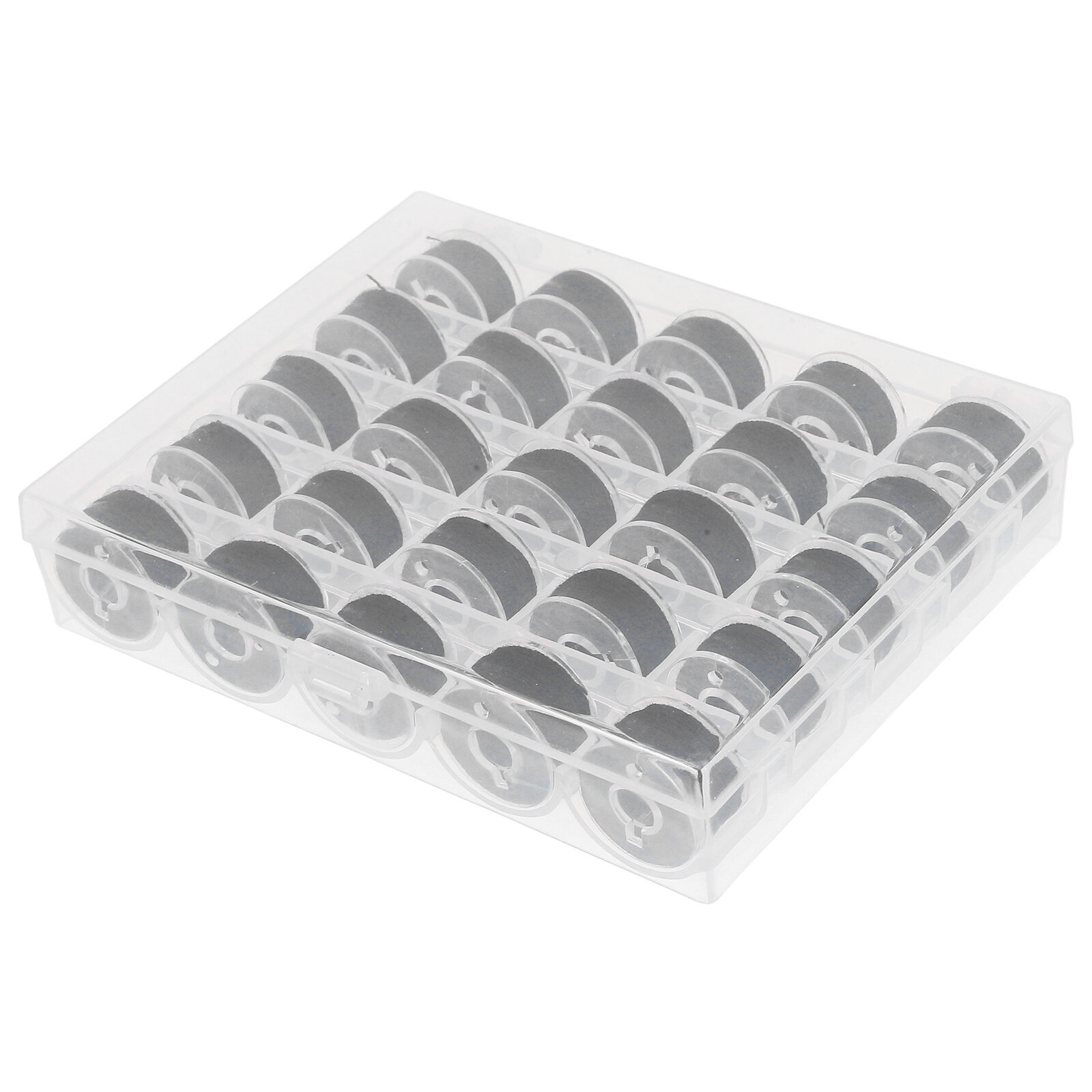 Организованная коллекция бобинных нитей для шитья, комплект из 25 катушек с оптимальным хранением размером 2.10x2.10x1.30 см