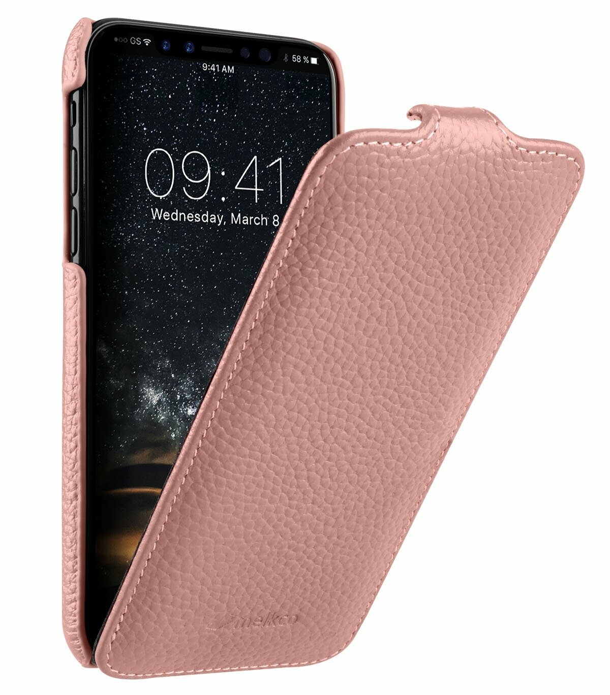 Кожаный чехол флип Melkco для Apple iPhone 11 - Jacka Type - розовый