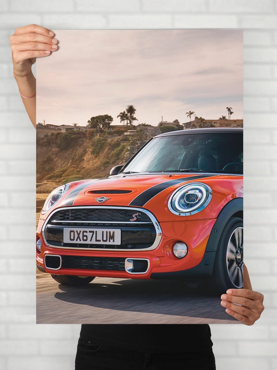 Плакат на стену для интерьера Легенды Авто (Мини Купер - Mini Cooper 7) - Постер по машине формата A2 (42x61 см)