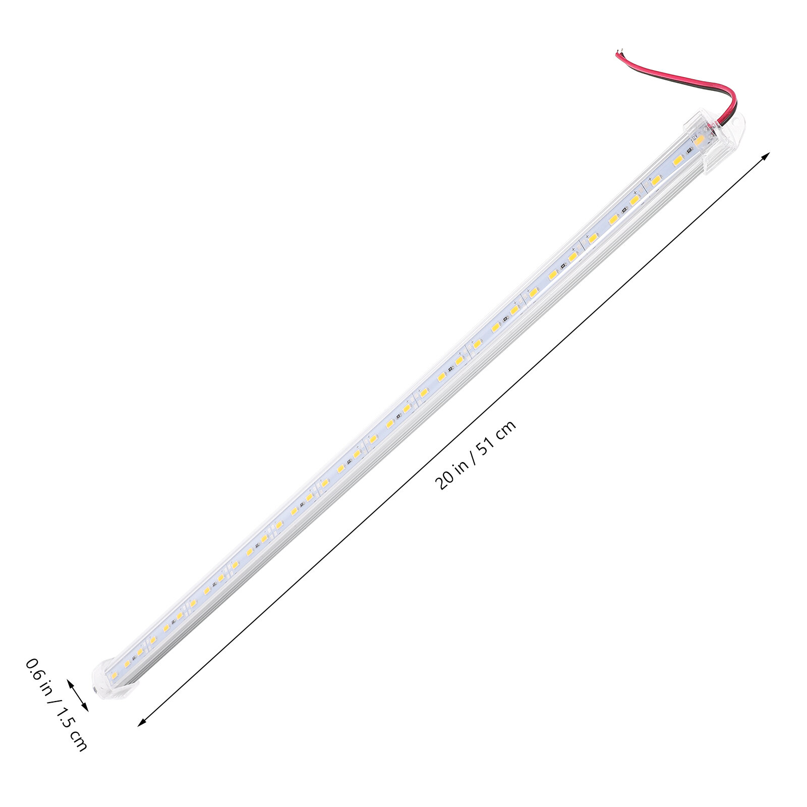 2 Полосы Светодиодного Света 50Cm 12V Корпус Из Алюминия Тёплый Белый Цвет