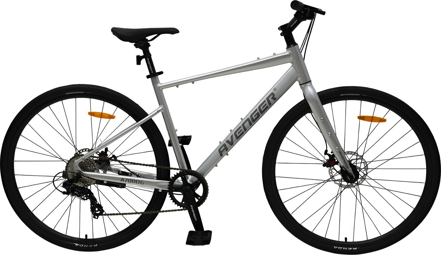 Велосипед Avenger A708DG 700c (2025), рама 19" (175-185 см), серый