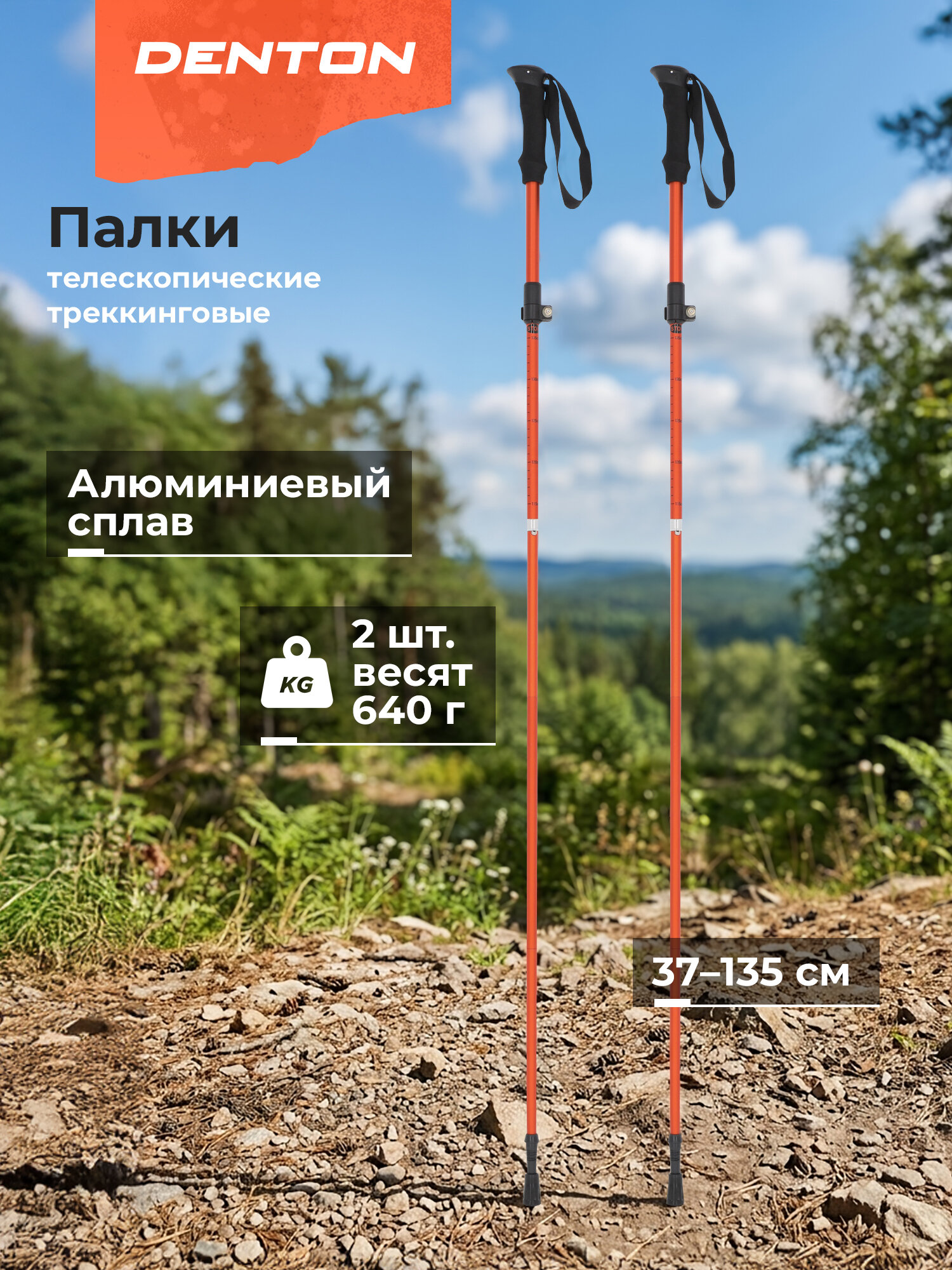 Палки треккинговые Denton