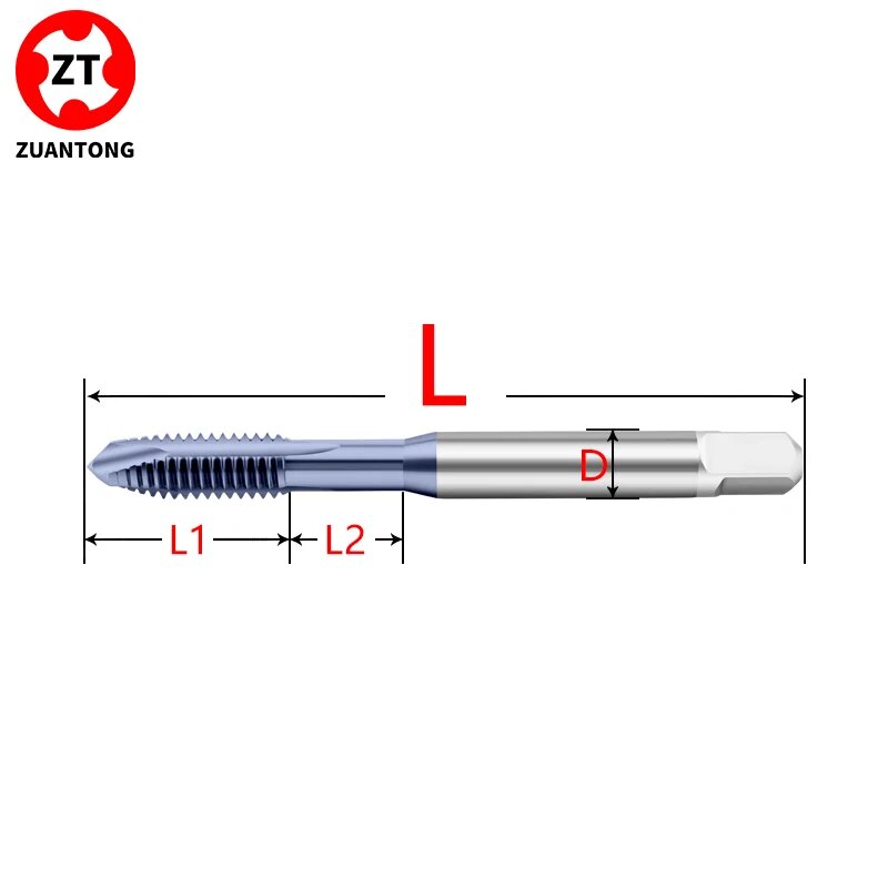 Метчик ZUANTONG M8x1.25 TICN Coating